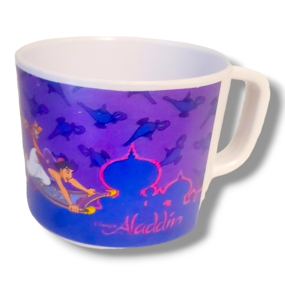 Disney | Dining | Disney Aladdin Plastic Cup Mug With Abu Genie Flying ...